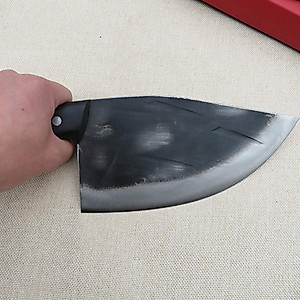 LICAIDAO Manual forging Kitchen Knife Chef's Meat Cleaver Butcher Knife Vegetable Cutter With High Carbon Clad Steel