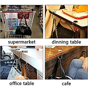 Foldable Purse Hook, Handbag Hanger Table Hook Holder Bag Hanger Hook for Girls and Women(F-1P Pretty Marble)