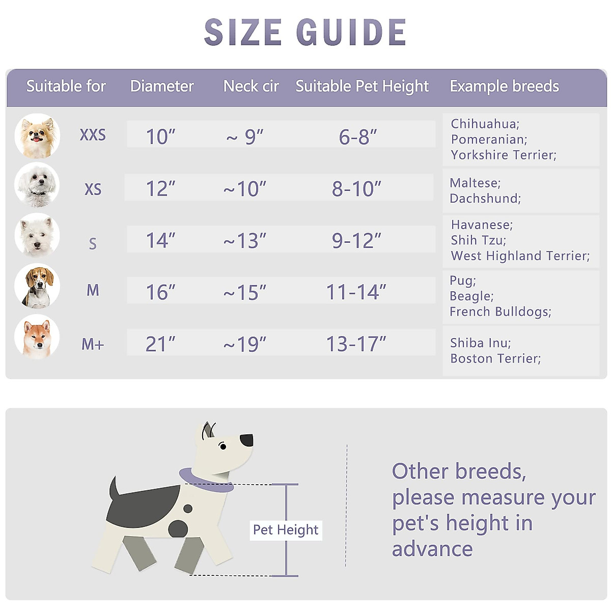 Dog Cone Collar Water-Resistant Soft Cone for Dogs After Surgery Adjustable Pet Recovery Collars Comfy Dog Neck Donut Collar Protective Elizabethan Collar Alternative for Dogs & Cats, M