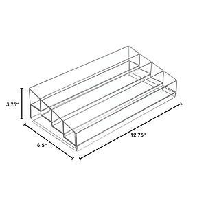 iDesign Tiered Cosmetics & Nail Polish Organizer, The Clarity Collection – 12.75 IN X 6.5IN X 3.75 IN, Clear