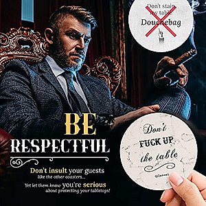 Funny Drink Coasters - Home Decor Gifts Housewarming Gift, House Decor Coasters for Coffee Table Decor, House Warming Gifts New Home Couple, Decorations for Living Room Decor New Home Gift for Home