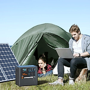 1154Wh Portable Power Station, 1500W Peak Rated 1300W Solar Generator 110-120V AC Outlets Backup Lithium Battery UPS Power Supply for Home Use Camping Outdoor Emergency (Solar Panel Not Included)