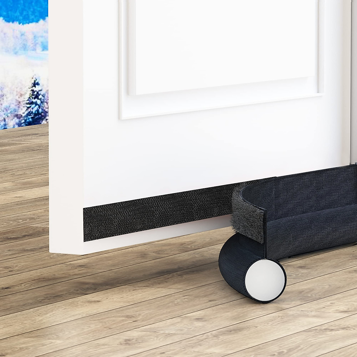 Door Draft Stopper, Draft Stoppers for Bottom of Door, Adjustable Door Sweep Noise Blocker 36inch, Sound Proof for Interior Exterior Doors