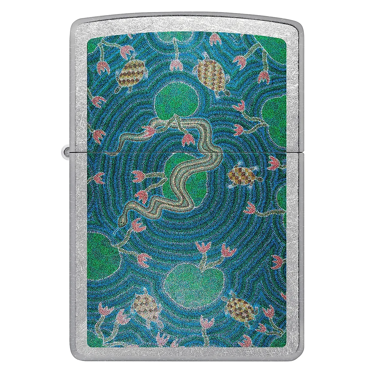 Zippo John Smith Gumbula Snake & Turple Design Street Chrome Pocket Lighter