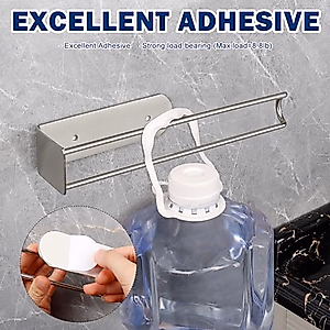 NearMoon Hand Towel Holder/Towel Ring Strong Hold Self Adhesive Bathroom Towel Bar, Thicken Stainless Steel Towel Rack- Sticky Towel Hanger, Contemporary Style, NO Drilling (Brushed Nickel)