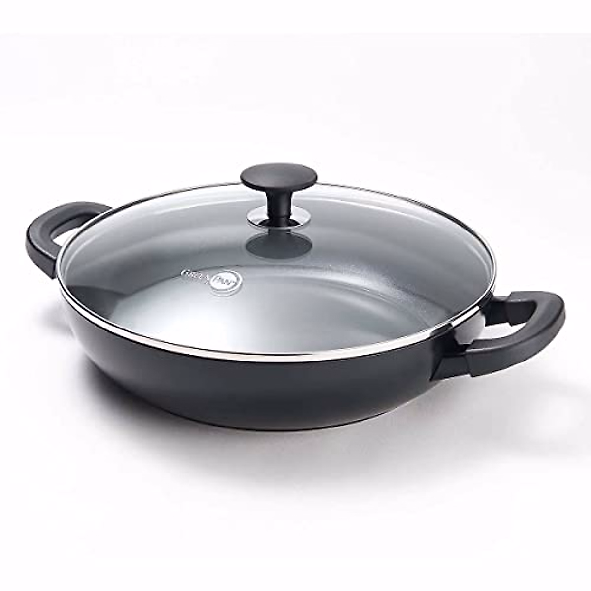 GreenPan SmartShape Healthy Ceramic Nonstick, 11" Everyday Pan with Lid, PFAS-Free, Dishwasher Safe, Black