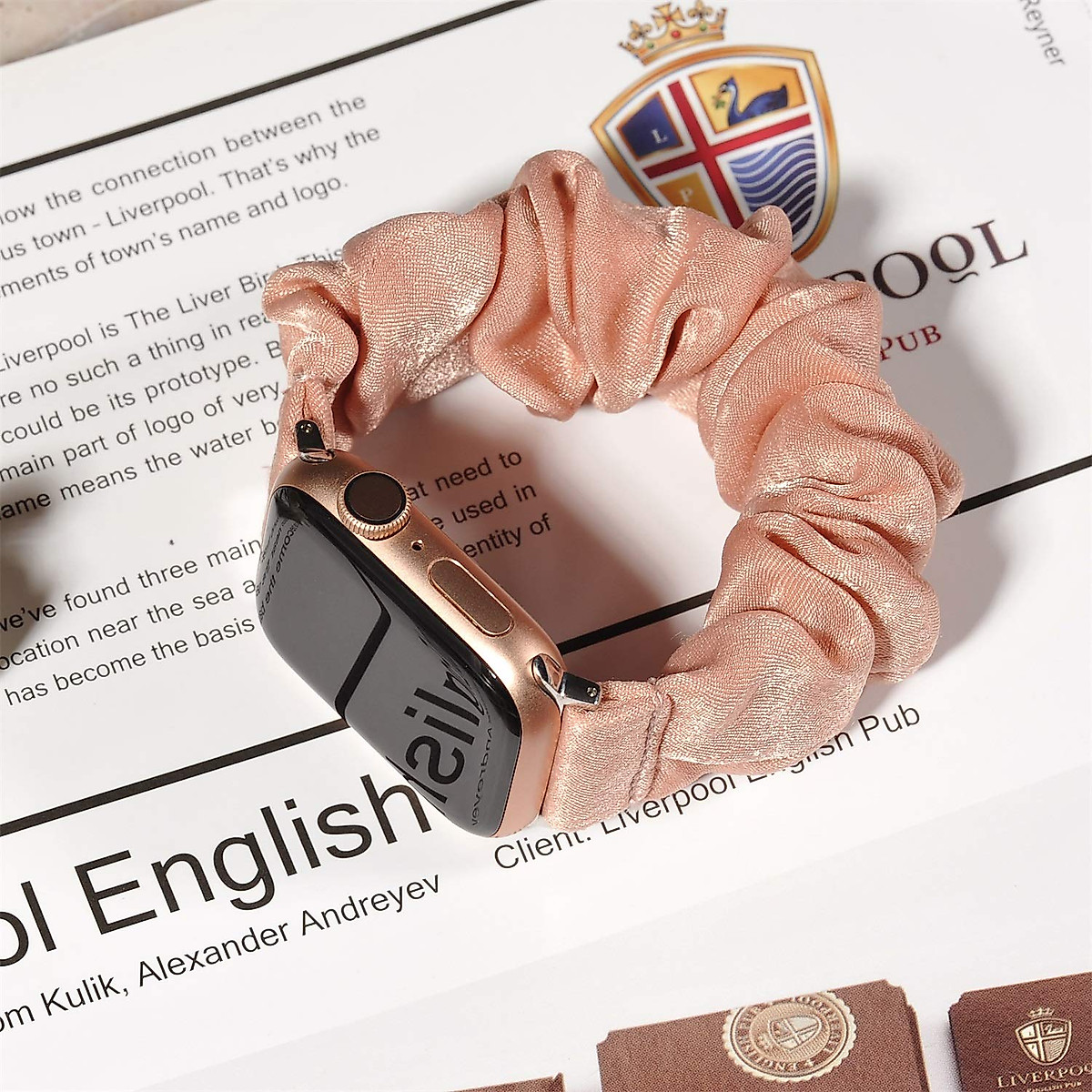 TOYOUTHS 3 PCS Compatible with Apple Watch Band Scrunchies 49/45/44/42mm Cloth Soft Pattern Printed Fabric Wristband Bracelet Women IWatch Elastic Scrunchy Bands Series SE 9 8 7 6 5 4 3 2 1 Ultra 1/2