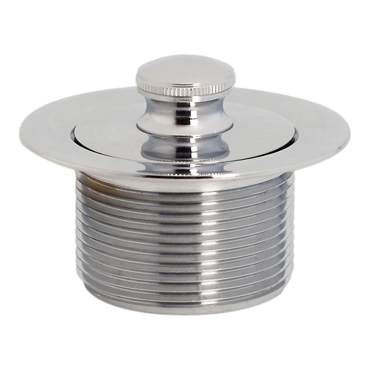 Westbrass D3324-26 1-1/2" NPSM Twist & Close Bathtub Drain Plug, Coarse Thread, Polished Chrome