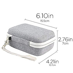 co2CREA Hard Travel Case Replacement for Fujifilm Instax Mini Link 2 1 Smartphone Printer (Ash White Case + Inside White)