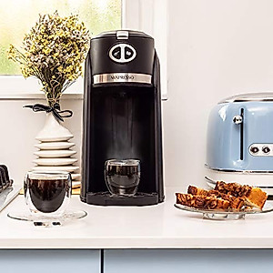 Mixpresso 2 in 1 Grind & Brew Automatic Personal Coffee Maker, Automatic Single Serve Coffee Maker with Grinder Built-In and 14oz Travel Mug, Auto Shut Off Function,Black Travel Coffee Maker