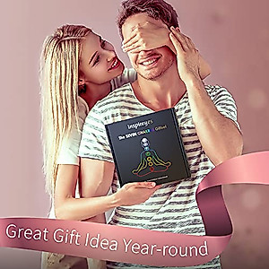 Chakra Candles with Premium Crystal and Healing Stones Luxury Meditation Scented Candles Gift Set for Women Stress Relief Spiritual Decor Healing Candles for Yoga, Aromatherapy