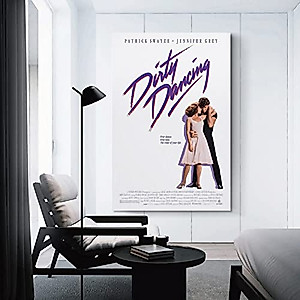 Movie Poster Dirty Dancing Movie Poster Romantic Dance Movie Wall Prints Canvas Prints Wall Art Paintings Canvas Wall Decor Home Decor Living Room Decor Aesthetic 08x12inch(20x30cm) Unframe-Style
