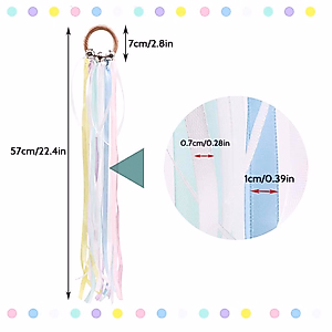 Creative Waldorf Hand Kite Set Rainbow Ribbon Sensory Toys Rings Learning Montessori Waldorf Toys for Toddlers Learning (Rainbow)