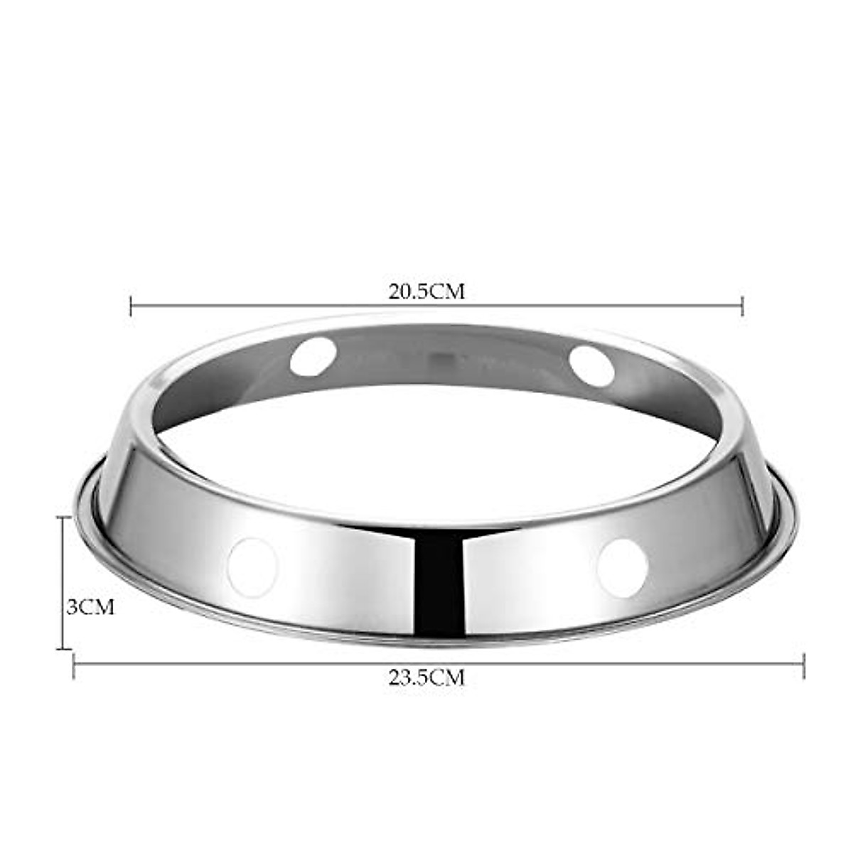 Stove Rack Home Pan Stand Support Gas Cooker Stainless Steel Reversible Pots Holder(2pcs 23.5cm)