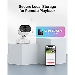 ZOSI C309 4CH 2K Spotlight Battery Powered Wireless Security Camera System,4pcs Wire-Free Rechargeable Outdoor Cameras,Color Night Vision,Light & Siren Alarm,2-Way Audio,32GB SD Card&Cloud Storage