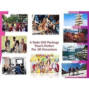 Murai - (Pack of 22) Soda Variety Pack | 8 Multi Flavors Soft Drink Bundle | Assortments of Cola, Pepsi, Sprite, Mountain Dew, Dr. Pepper, Sunkist, Canada Dry Ginger Ale, Brisk Iced Tea | The Beverage Care Package