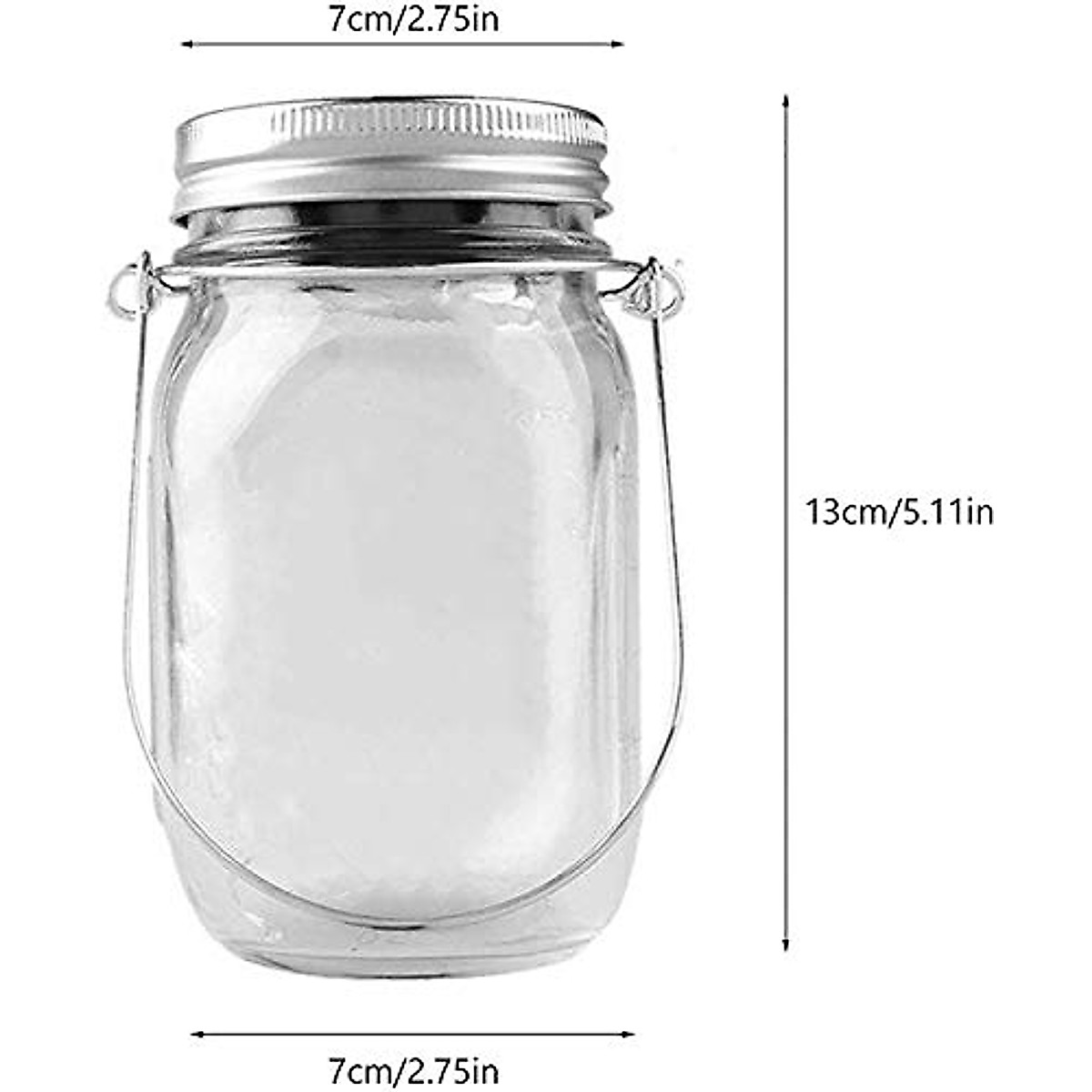 Solar Mason Jar Lights,8 Pack 30 Led Hanging String Fairy Jar Solar Lantern Lights for Outdoor Patio Garden Yard and Lawn Decoration（Hangers and Jars Included）