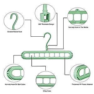 Space Saving Hangers Closet Organizers Pack of 6 Clothes Hanger, Closet Organizer and Storage for Wardrobe Organization - Sturdy and Durable Plastic - Lightweight Multi-Functional Space Saver