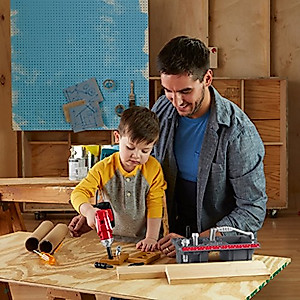 Fisher-Price Preschool Toy Drillin’ Action Tool Set with Sounds, 10 Pieces for Construction Pretend Play for Kids Ages 3+ Years