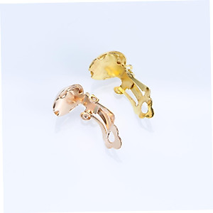 COHEALI 40pcs Screwback Earrings Earring Findings Earring Components Stud Earings Clip on Converters for Earrings Earring Making Supplies Earrings Backs for Studs DIY Jewelry Semicircle