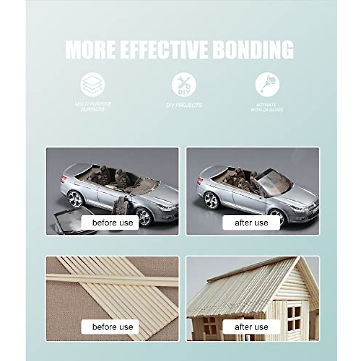 20g Craft Glue, Glue for Model, Instantly Strong Adhesive for bonding Metal, Plastic, Rubber, Wood, Leather, DIY Craft, Scrapbooking, Card Making, Photo, Toy, Model, Decor, Crystal