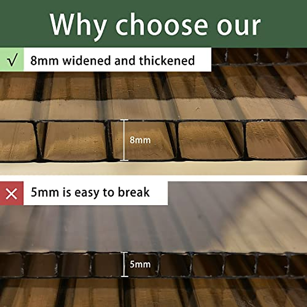 BPS 16.5' x 10' Wall Mount Gazebo Outdoor Pergola Polycarbonate Gazebo with Water-Resistant and UV-Fighting Panels Canopy