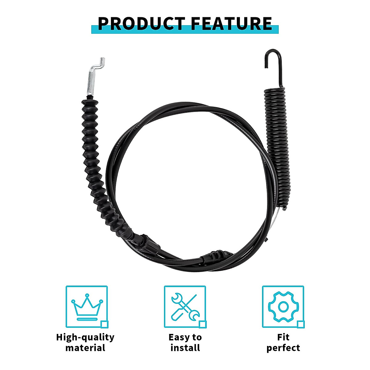 IDEASURE 946-04618C Deck Engagement Cable Compatible with Cub Cadet LTX1045 LTX1042 LTX1040 LTX1046M LTX-1045 LTX-1042 LTX-1046M Troy Bilt TB2246, Replaces 946-04618 946-04618A 746-04618 746-04618A