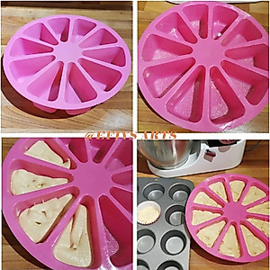 EFIVS ARTS 8 Cavity Cake Slice Mold Scone Pan Mold Pizza Slice Baking Mold Cornbread Mold Mousse Cake Pizza Mold Triangle Soap Mold
