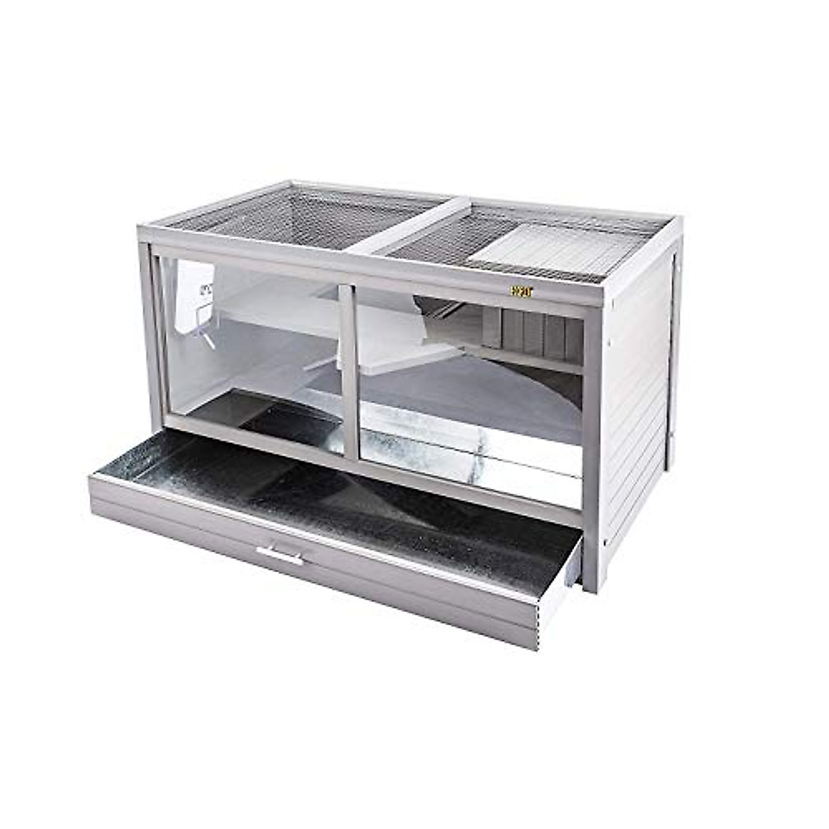 New Age Pet ECOFLEX Jumbo Park Avenue Indoor Rabbit Hutch in Nantucket Grey