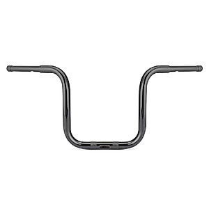 WeiSen Gloss Black 13" Rise Ape Monkey Bar Handlebar 1-1/4" Mini Ape Handle Bars Compatible with 2015-2023 Harley Touring Road Glide FLTR FLTRXS FLTRU FLTRX (No Extend Cable need)