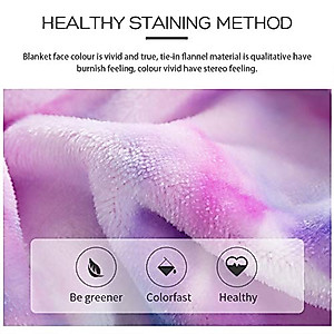 COCOPLAY W Colorful Throw Blanket, Rainbow Throw Blanket Super Soft Fuzzy Light Weight Luxurious Cozy Warm Microfiber Blanket for Bed Couch Living Room (Purple Rainbow, Throw (50"x60"))