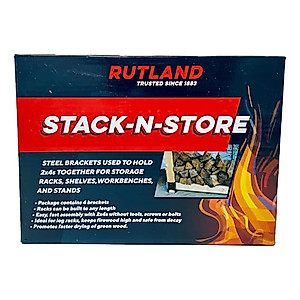 Rutland Stack N Store Corner Brackets for Building Storage Racks, Set of 4
