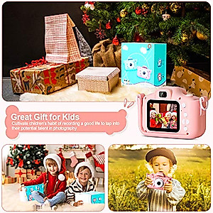 DAOKEY Upgrade Kids Camera for Girls, 1080P HD Digital Toddler Cameras for Children Birthday Festival Gift, Unicorn Camera for 3 5 6 7 8 9 Year Old Boys 20MP… Pink