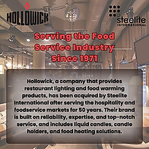 Hollowick - HD50 50 Hour Disposable Liquid Candle (48/case) Not for Home Consumer Use, Clear