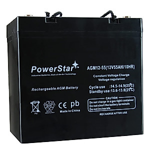 Pride Mobility 12V 55Ah 22NF AGM Deep Cycle Battery Replaces UPG 55ah-2YR Warran