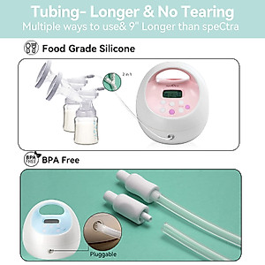 Pump Parts Compatible with Spectra S1 S2 Incl 21mm Detachable Flange Cover Duckbill Valve 2in1 Tube Updated Backflow Protector Not Original Spectra Accessories Whole Kit Replace Spectra Breast Pumps