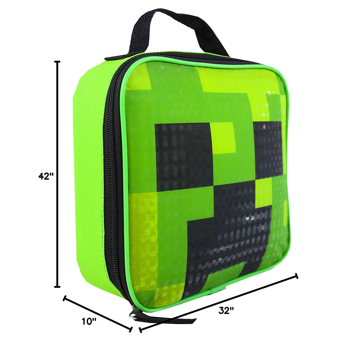Minecraft Creeper Backpack TNT 5 Piece Set Lunch Box Pencil Case Bottle One Size