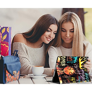 Case for iPad Pro 11 Inch 4th/3rd/2nd/1st Generation 2022/2021/2020/2018, Multi-Angle Smart Stand Cover Auto Sleep/Wake Fit iPad Air 4/5，African American Women Graffiti Afro Black Girl with Crown