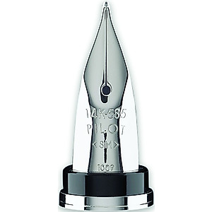 Pilot Namiki Falcon Collection Fountain Pen, Black with Rhodium Accents, Soft Extra Fine Nib (60740)