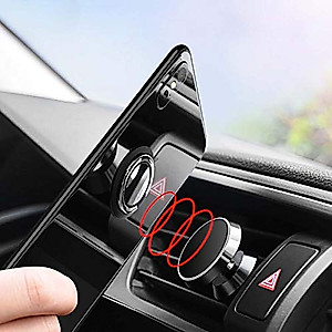 Universal Mobile Phone 360° Finger Ring Stand Holder Magnetic Car Air Vent Mount Bracket Phone Ring Holder Finger Kickstand