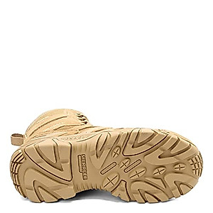 Merrell Men's Strongfield Tactical 6” Waterproof Boots, Breathable & Comfortable Work Combat Hiking Shoes Military, Dark Coyote, 9