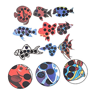 Baluue 4 Sets LCD Thermometer Submersible Temperature Indicator Temperature Strips Digital Fish Tank Temperature Gauge Aquarium Sticker Stick on Adhesive Stickers Paper Number Wine Bottle