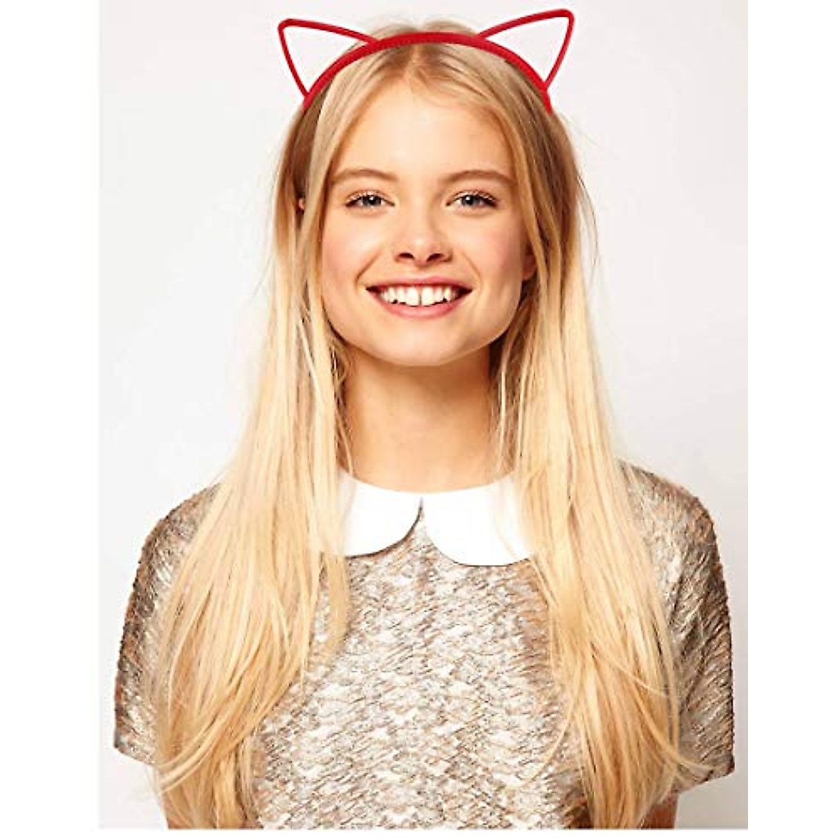 Lawie 30 Pack Plastic Cat Ears Headband Headbands Crown Hair Hoop Tiara Hairband Birthday Halloween Christmas Party Accessories