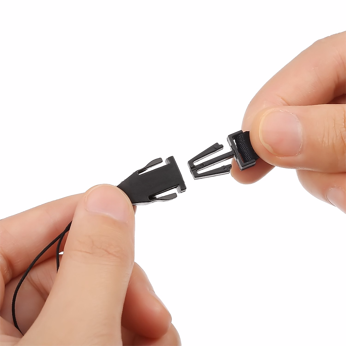 Bememo 20 Packs Black Nylon Lanyard Strap with Quick Release Buckle for USB Flash Drive, MP3, MP4 Player, Keychain, ID Card Holders and Other Small Electronic Devices