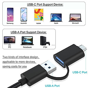 Ankky USB C Hub, USB Hub 3.0, USB C Dock, USB C to USB Extender with 4 USB Ports USB C Splitter for MacBook, Mac Pro/Mini, iMac, Ps4, PS5, Surface Pro,Flash Drive, Samsung
