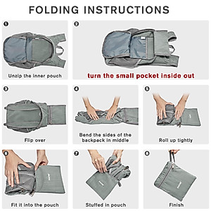 G4Free 10L Hiking Backpack Small Travel Hiking Daypack Lightweight Packable Backpack Casual Foldable Shoulder Bag