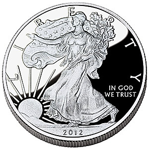 2012 S Silver Eagle 2012 S Silver Eagle Proof 75th Anniversary Low MIntage $1 Perfect Uncirculated US Mint DCAM