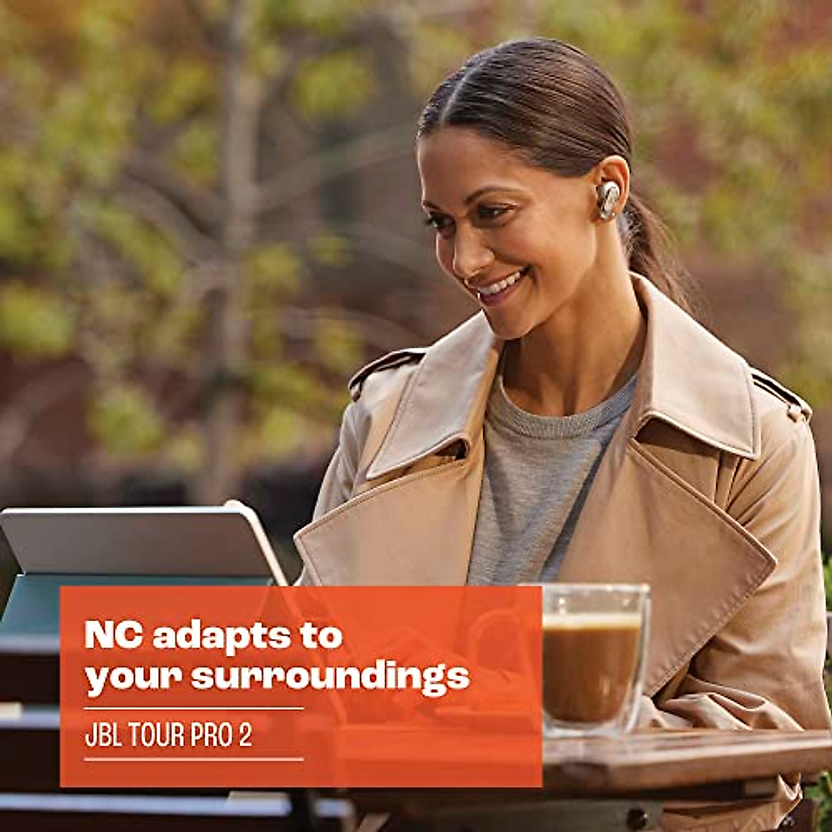 JBL Tour Pro 2 (Black) - True Wireless Noise Cancelling Earbuds, Small