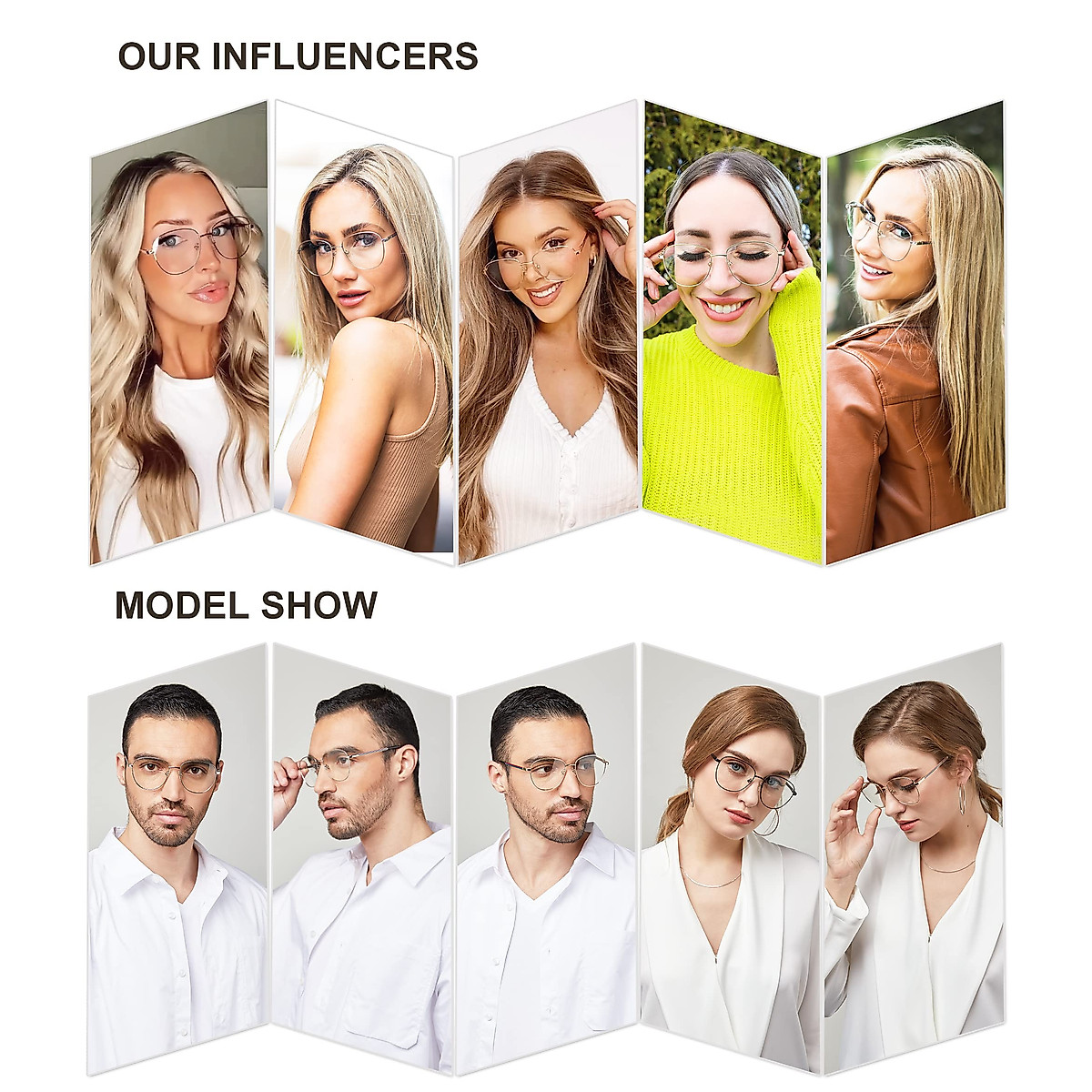 SOJOS Oversized Aviator Blue Light Blocking Glasses for Women Men, Metal Frame Clear Lens Eyeglasses SJ5098, Gold Frame/Anti-Blue Light Lens