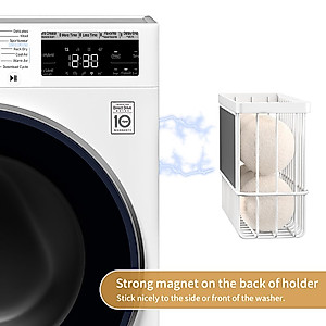 Moryimi Magnetic Dryer Ball Holder for Laundry Room Organization and Storage, Magnetic Lint Bin for Laundry Room, Iron Dryer Ball Container for Laundry Room Storage (No Balls)